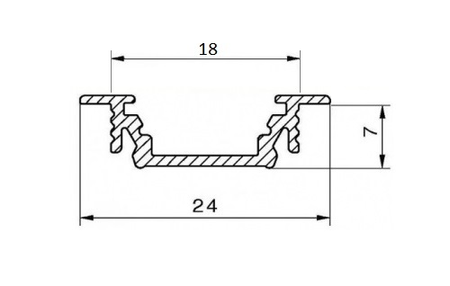LED GROOVE profils, alumīnijs - Furlat.lv